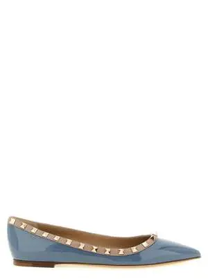 Valentino Garavani Rockstud Patent Leather Ballet Flats