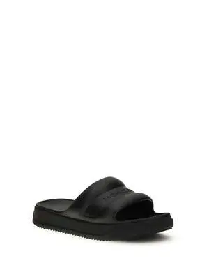 Moncler Altive Logo Strap Slippers - Black