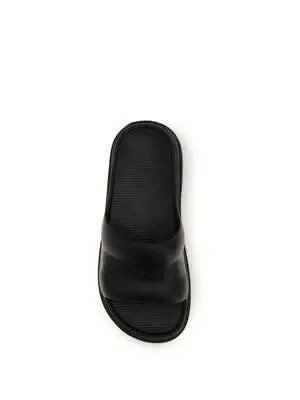 Moncler Altive Logo Strap Slippers - Black