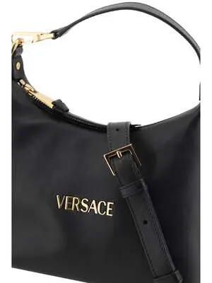 Versace Leather Hobo Handbag