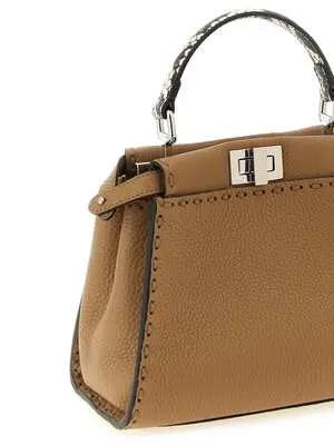 Fendi Peekaboo Mini Handbag - Cream