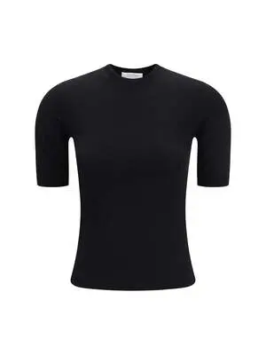 Max Mara Ottano Crewneck Short Sleeve T-shirt - Black