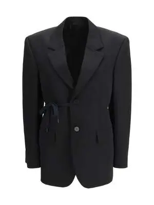 Balenciaga Barathea Wool Tailored Jacket - Black