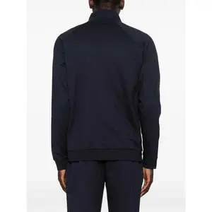 BOSS Navy Cotton Zip-up Sweatshirt