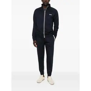 BOSS Navy Cotton Zip-up Sweatshirt