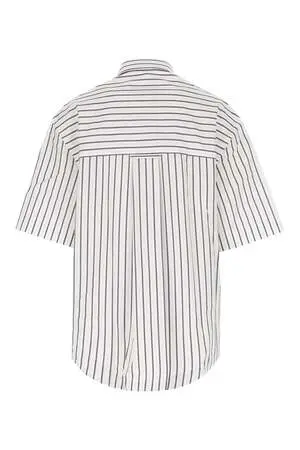 AMI Paris Striped Short Sleeve Shirt