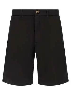 Brunello Cucinelli Garment-dyed American Pima Cotton Gabardine Bermuda Shorts - Black