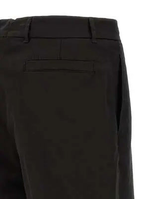 Brunello Cucinelli Garment-dyed American Pima Cotton Gabardine Bermuda Shorts - Black