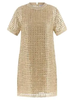 Brunello Cucinelli Knit Dress With Sequins