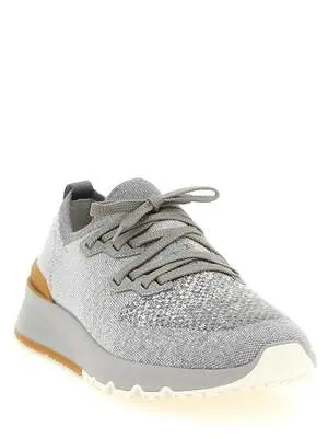 Brunello Cucinelli Knitted Low Top Sneakers - Gray