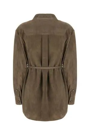 Fendi Suede Belted Shirt