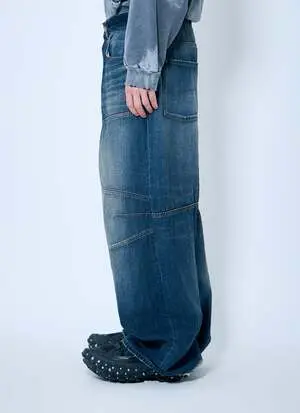 Balenciaga Baggy Paneled Construction Jeans