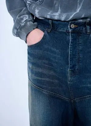 Balenciaga Baggy Paneled Construction Jeans