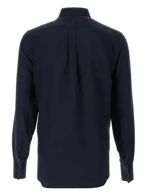 Dolce & Gabbana Formal Shirt In Silk Crepe De Chine - Blue
