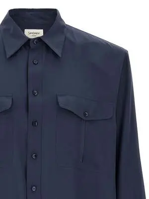 Saint Laurent Viscose And Silk Shirt