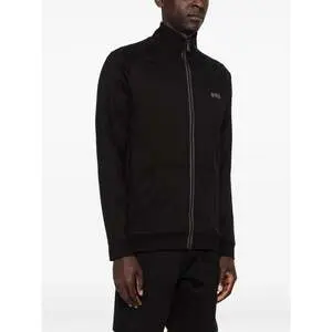 BOSS Cotton Zip-up Sweatshirt With High Neck And Logo Detail