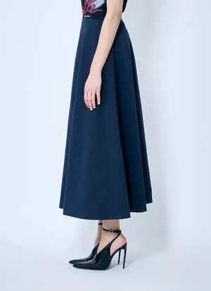 Balenciaga Cotton Midi Skirt - Blue