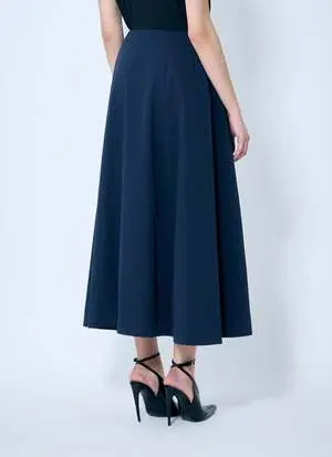 Balenciaga Cotton Midi Skirt - Blue