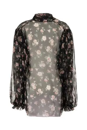 Dolce & Gabbana Floral Print Sheer Blouse - Multicolor
