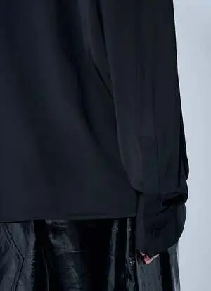 JIL SANDER Viscose Ruffle Collar Button-down Shirt