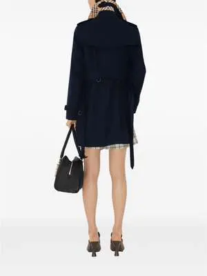 Burberry Heritage Kensington Trench Coat - Blue
