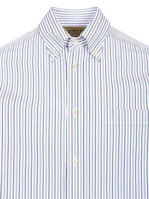 Valentino Garavani Striped Cotton Button-down Shirt - Blue