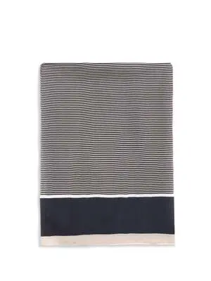 Saint Laurent Cassandre Striped Stole - Blue
