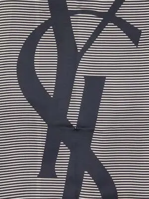 Saint Laurent Cassandre Striped Stole - Blue