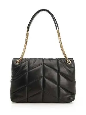 Saint Laurent Loulou Puffer Medium Bag - Black
