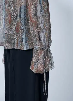 Saint Laurent Paisley Silk Georgette Blouse