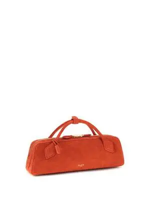 Alaïa Le Teckel Suede Clutch Bag - Red