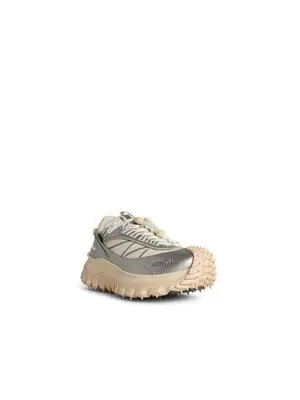 Moncler Trailgrip Gtx Leather Blend Sneakers - Silver