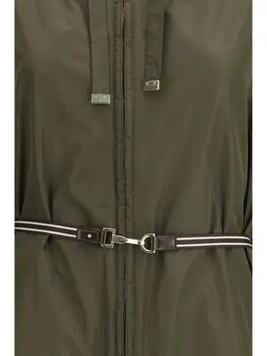 Max Mara Belted Hooded Raincoat