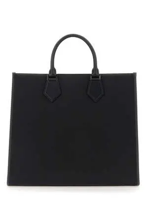 Dolce & Gabbana Large Shopping Bag With Logo - Black
