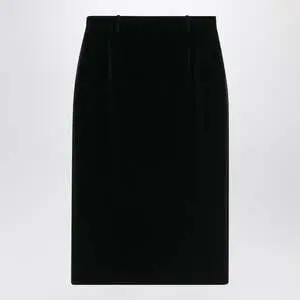 Saint Laurent Velvet Wrap Midi Skirt