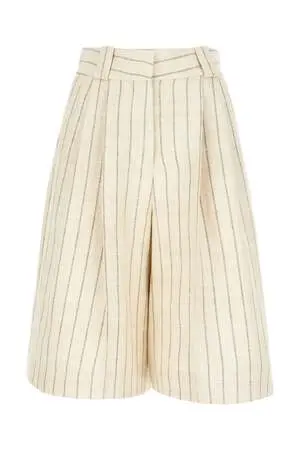 BLAZÉ MILANO Striped Tailored Shorts - Multicolor