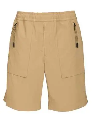 Moncler Froissé Technical Shorts - Cream