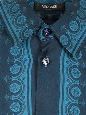 Versace Baroque Print Shirt - Blue