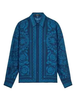 Versace Baroque Print Shirt - Blue
