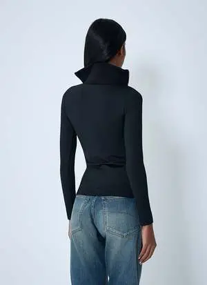 Balenciaga Bra Cup Zip-up Jacket With Ruched Front