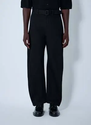 LEMAIRE Twisted Cotton Pants - Black