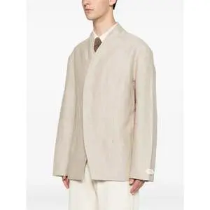 Jacquemus Beige Textured Wrap Jacket