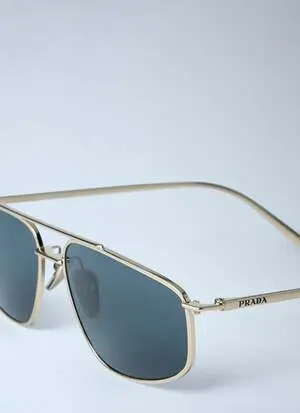 Prada Square Frame Sunglasses - Gold