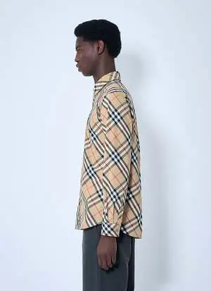 Burberry Check Shirt - Cream
