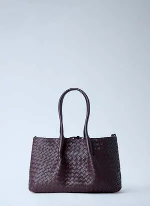 Bottega Veneta Pinacoteca Intrecciato Leather Shoulder Bag - Multicolor
