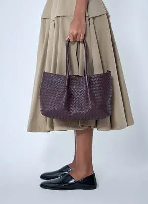 Bottega Veneta Pinacoteca Intrecciato Leather Shoulder Bag - Multicolor