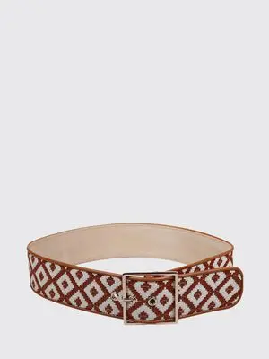 Max Mara Geometric Patterned Belt - Cream
