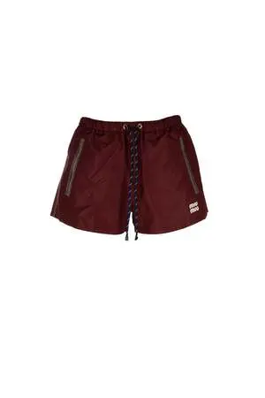 Miu Miu Elasticated Waist Shorts With Drawstring