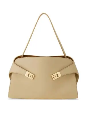 FERRAGAMO FERRAGAMO Hug Soft Medium Shoulder Bag Gray