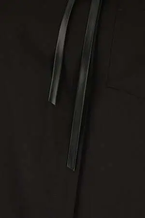 Sportmax Black Button-up Shirt With Tie Detail - Multicolor